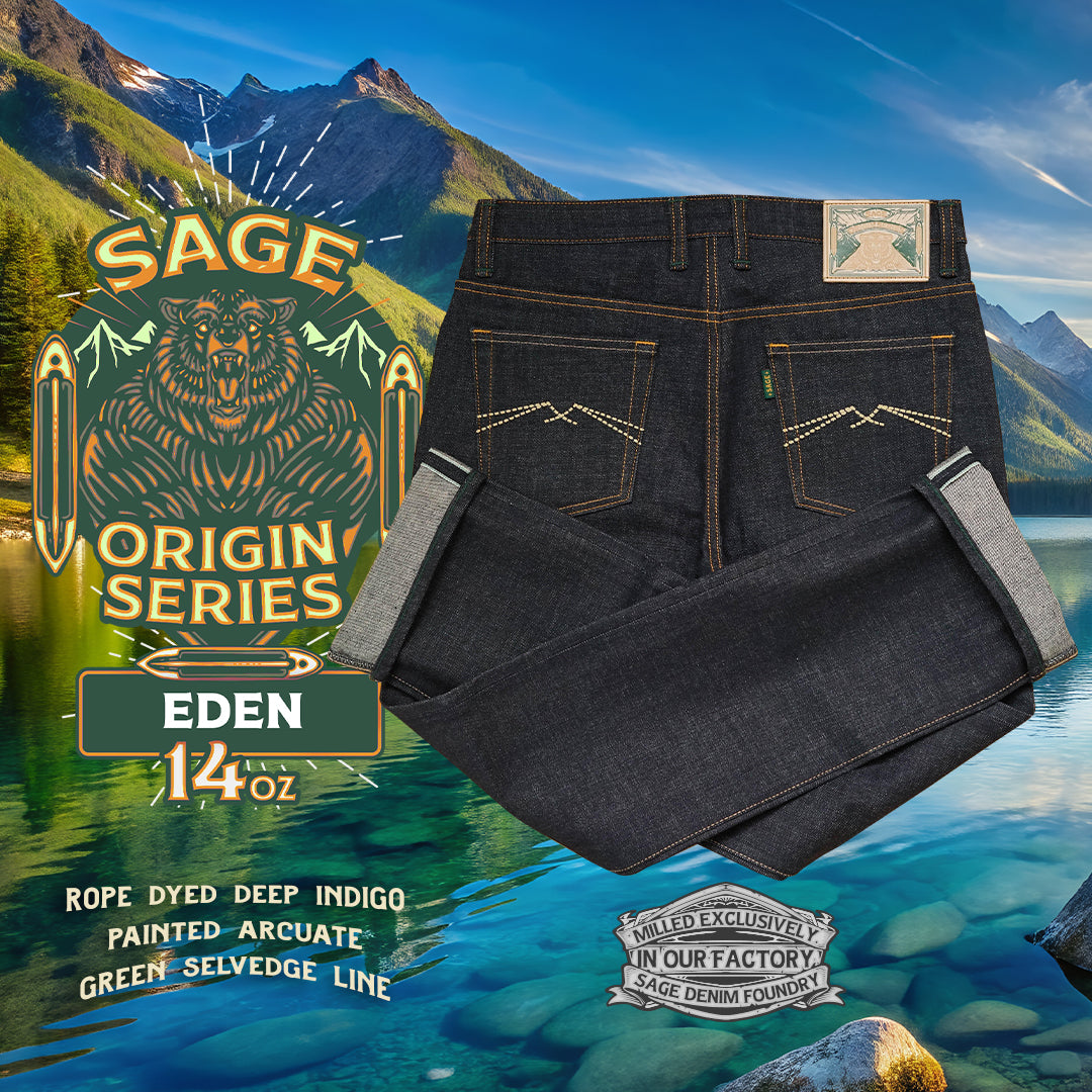 Sage Denim Origin Series : Eden 14oz Sanforized Deep Indigo – Sage Sees ...